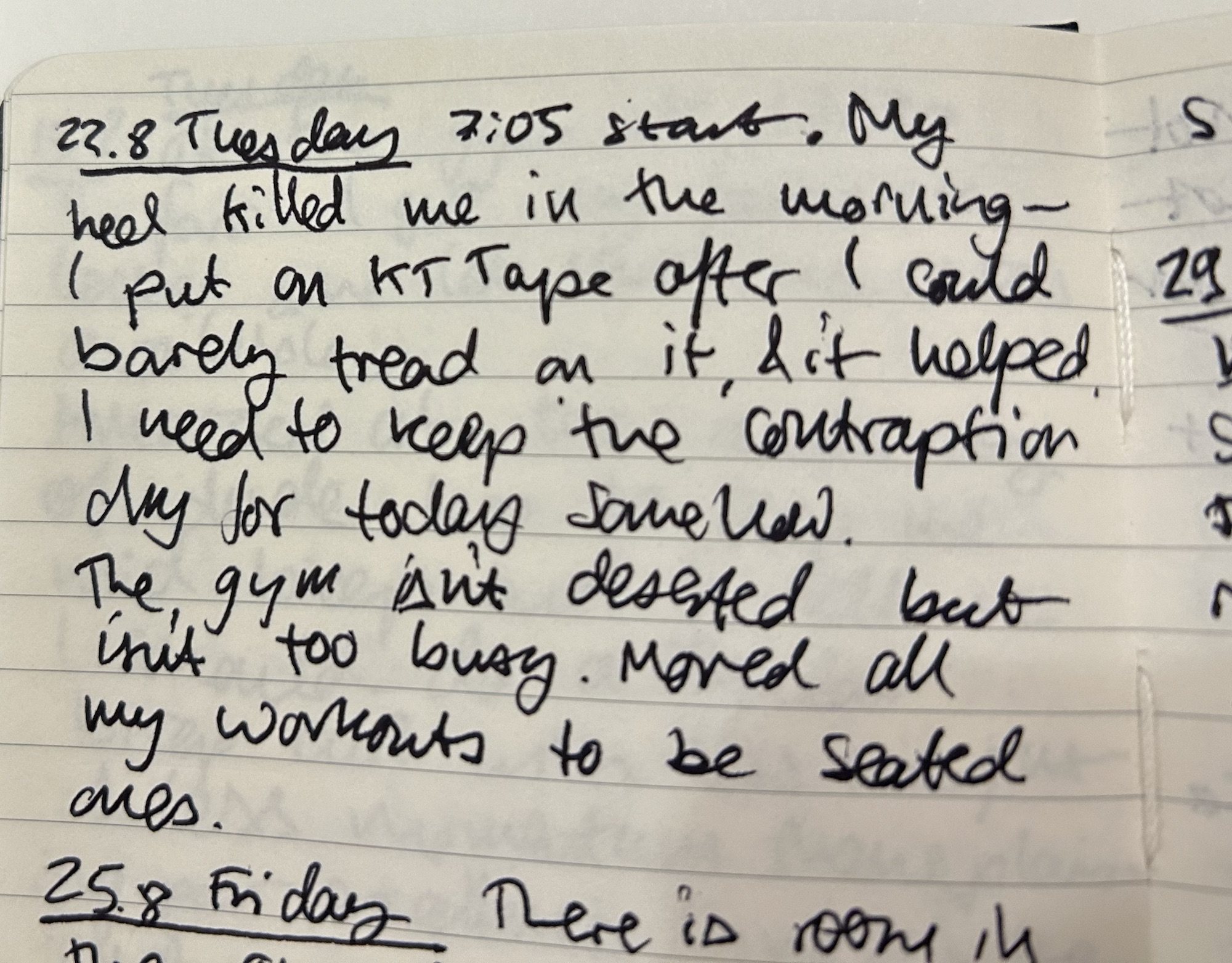 How I Use My Notebooks: Gym Journal – Writing at Large
