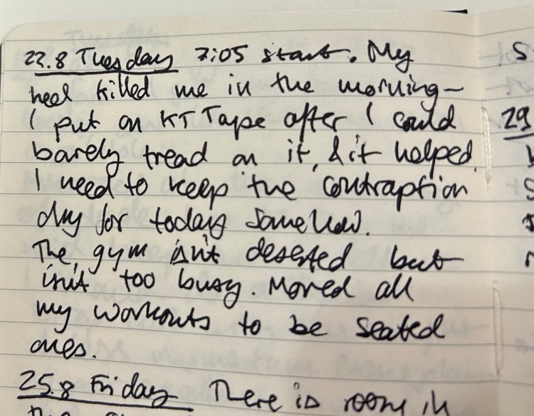 How I Use My Notebooks: Gym Journal – Writing at Large