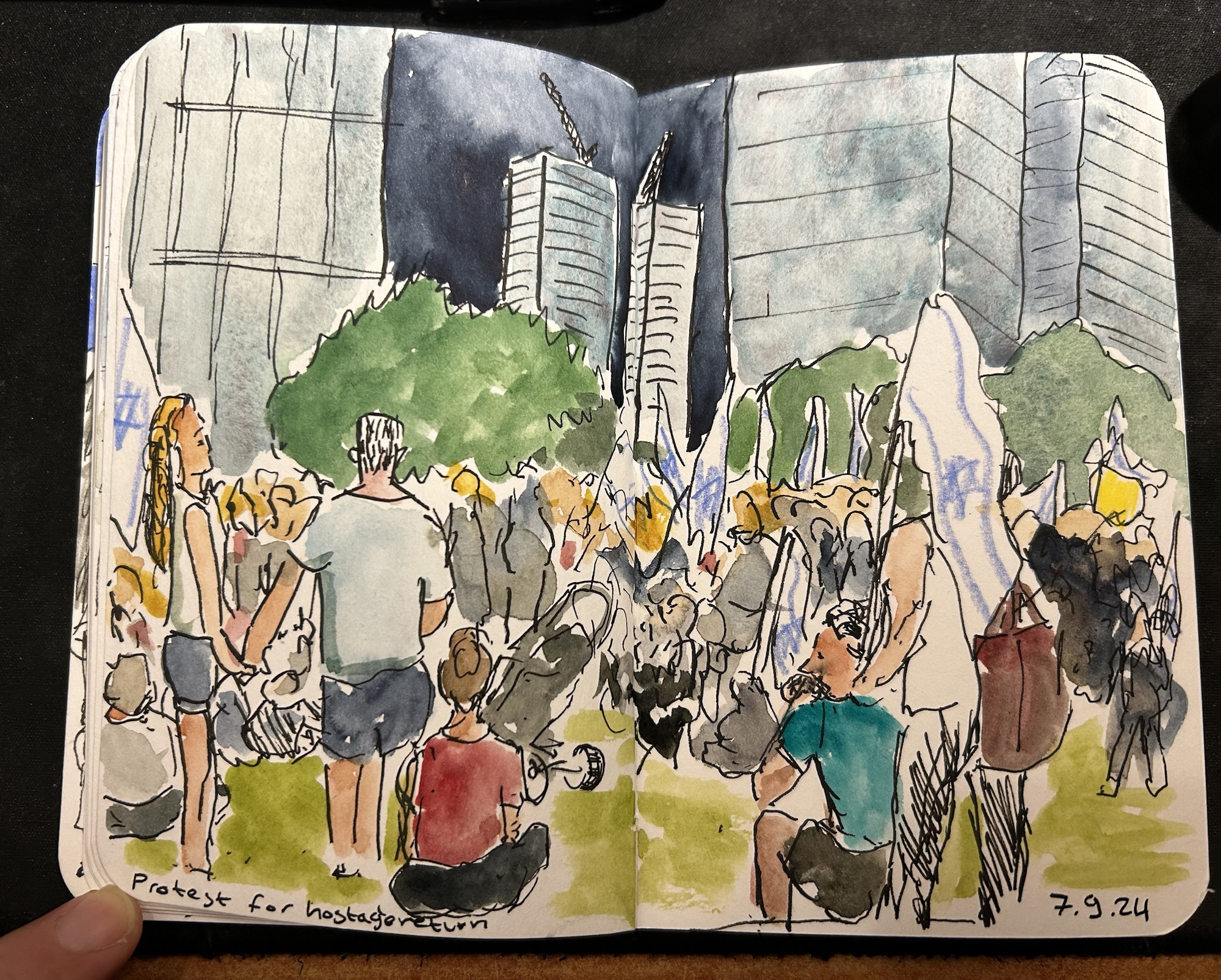 Protest sketch – Writing at Large